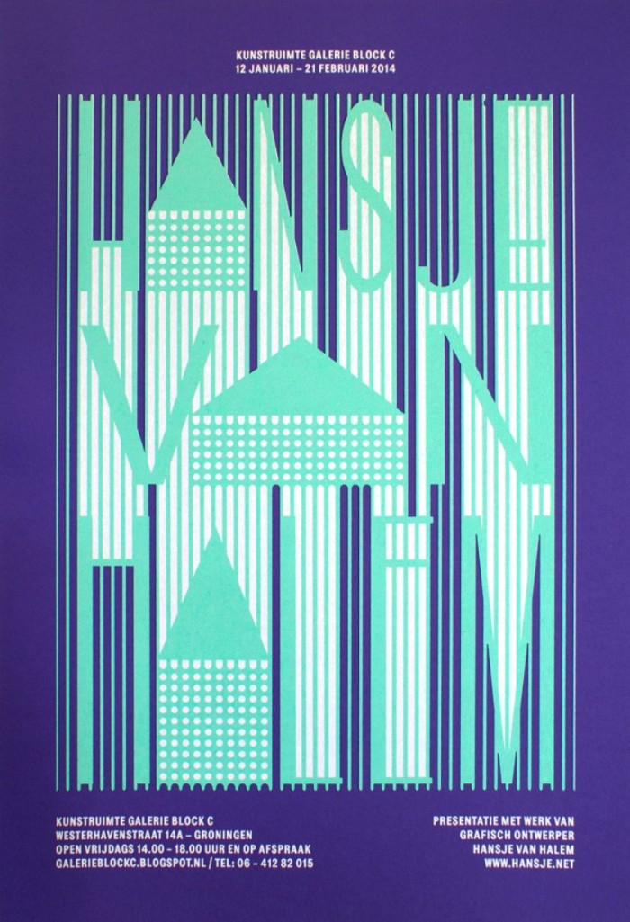 O trabalho de design gráfico de Hansje van Halem via @pristinaorg